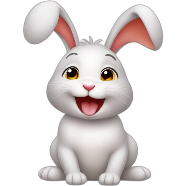 Rabbit imoji given congratulations with lapping emoji | AI Emoji Generator