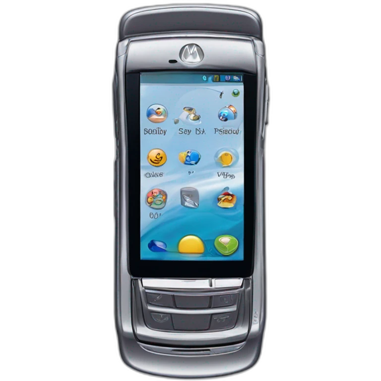 Motorola Razr V3 mobile device with the iconic clamshell design emoji ...