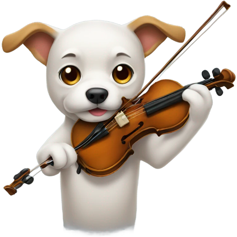Dog playing violin emoji | AI Emoji Generator