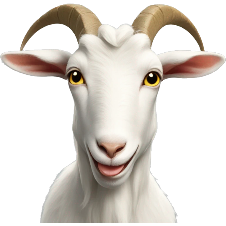 Goat eating smiley emoji | AI Emoji Generator