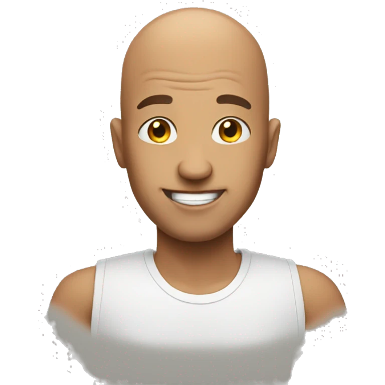 Bald head say hi emoji | AI Emoji Generator