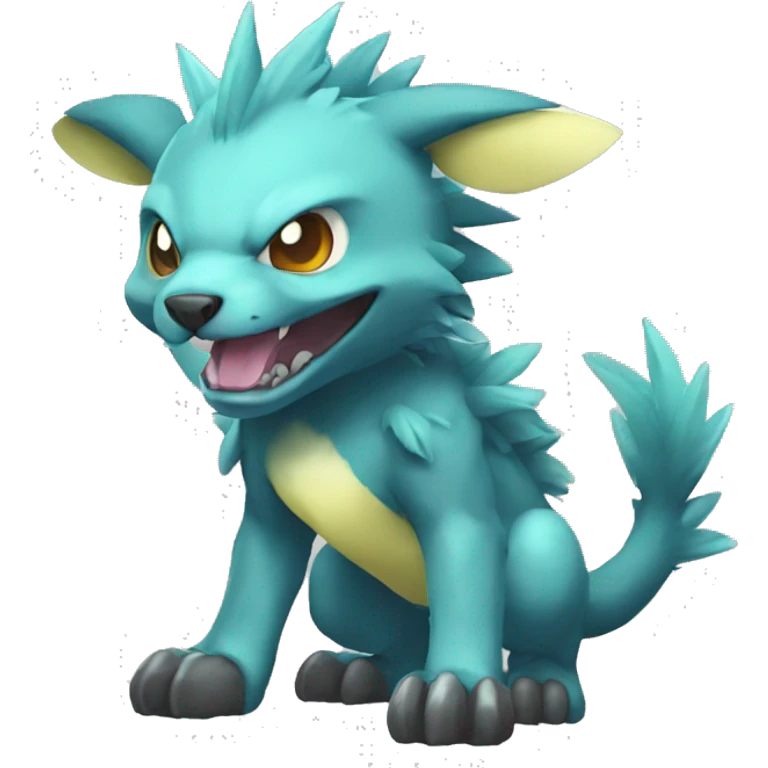 cute cool Digimon-Fakemon-animal full body emoji | AI Emoji Generator