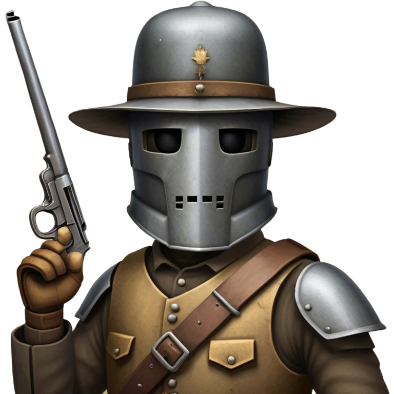 Cinematic Realistic Ned Kelly Portrait Emoji, depicted as the legendary ...