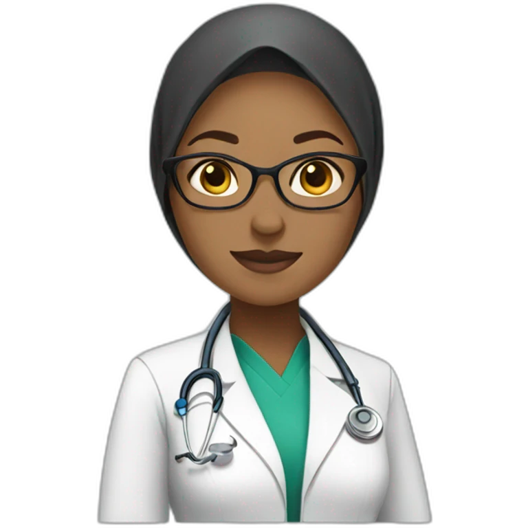 Women hijab doctor emoji | AI Emoji Generator
