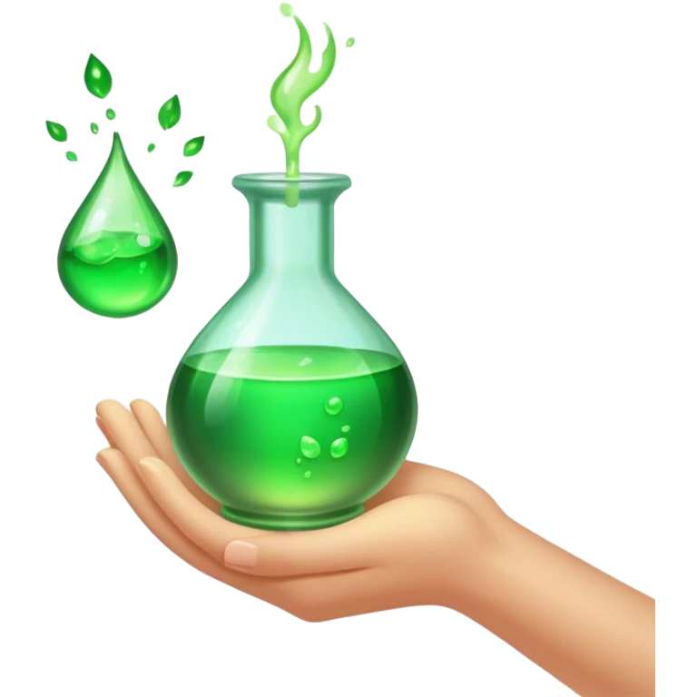 Hand throwing a healing potion emoji | AI Emoji Generator