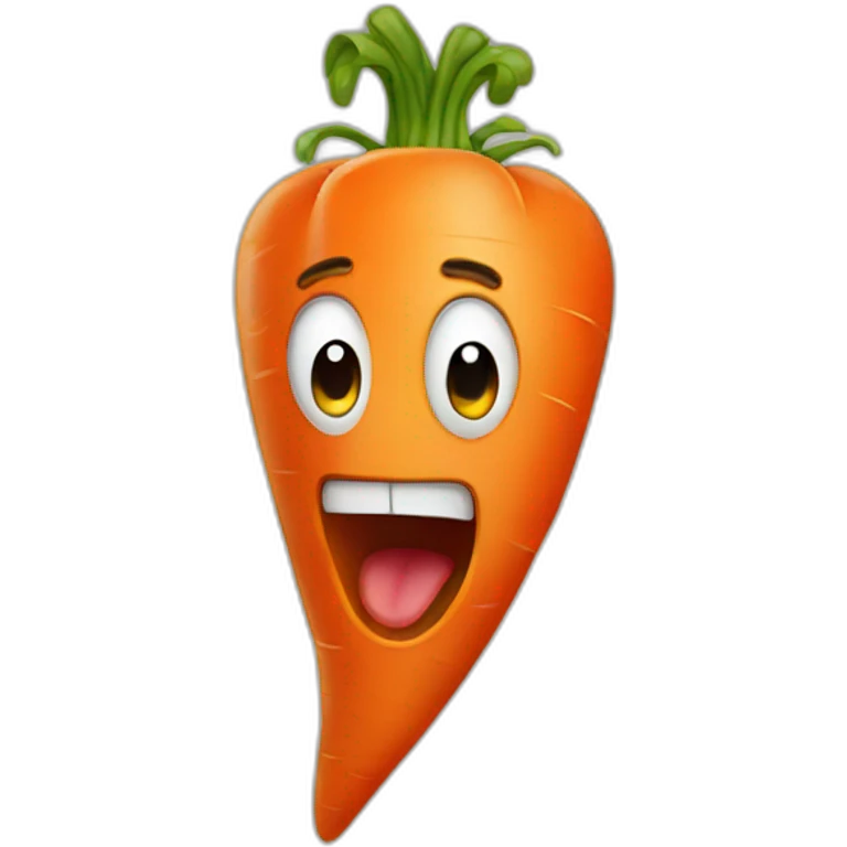 Screaming carrot emoji | AI Emoji Generator