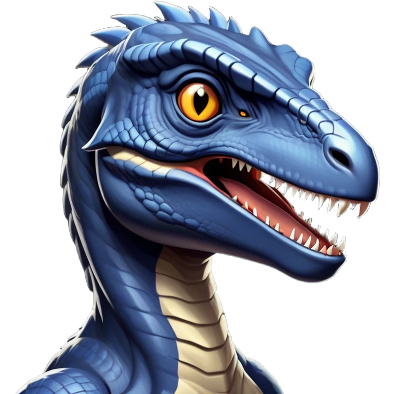 Cinematic Noble jurassic park Velociraptor Portrait Emoji, Poised and ...