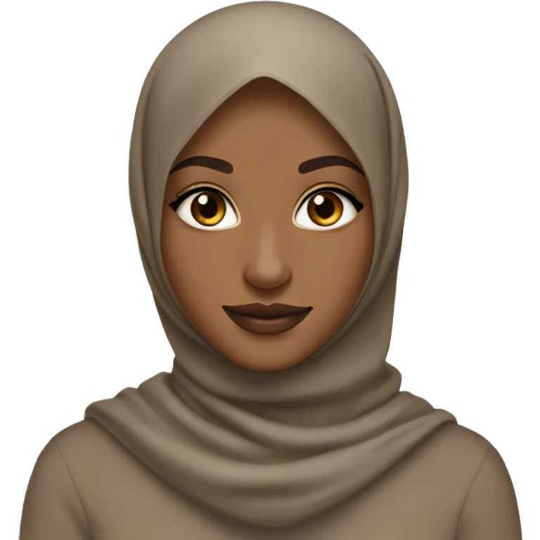 Brown skinned girl wearing a hijab with brown eyes two toned lips ...