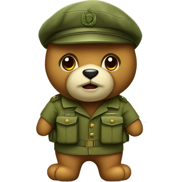 army bear with beret emoji | AI Emoji Generator