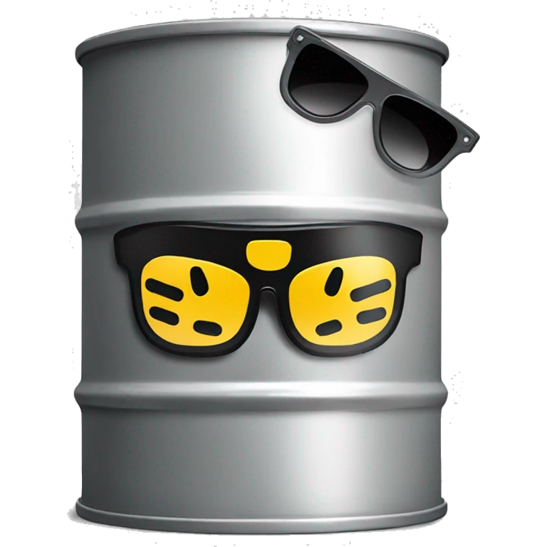 oil drum with hazardous waste and sunglasses leaking oil emoji | AI ...
