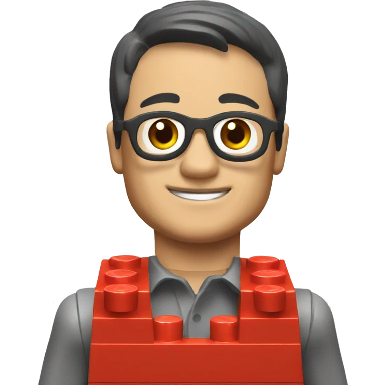 Red LEGO brick emoji | AI Emoji Generator