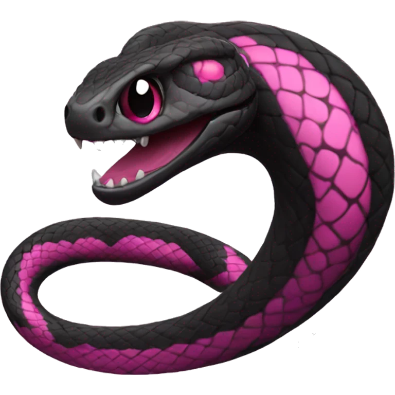 Black and pink gothic snake emoji | AI Emoji Generator
