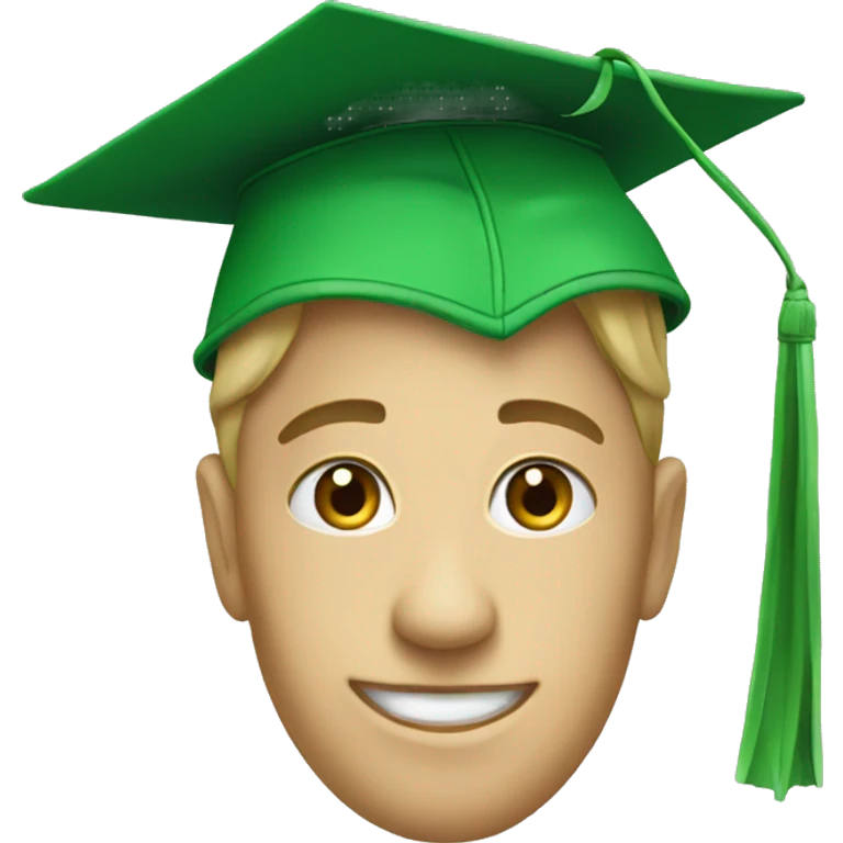 Green graduation cap emoji | AI Emoji Generator