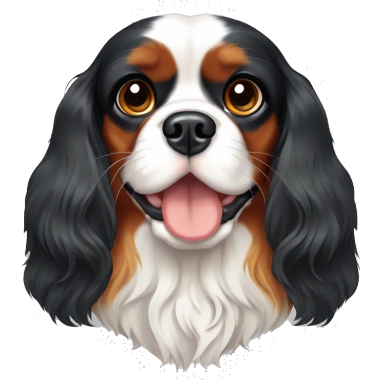 tri colored cavalier king charles spaniel emoji | AI Emoji Generator
