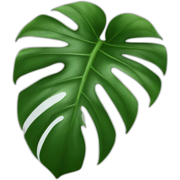 green monstera deliciosa leaf emoji | AI Emoji Generator