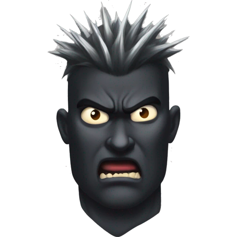 Angry spiky hair Guts from berserk with a scar over his face, balck ...