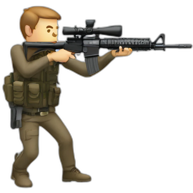 guy shooting ar15 emoji | AI Emoji Generator