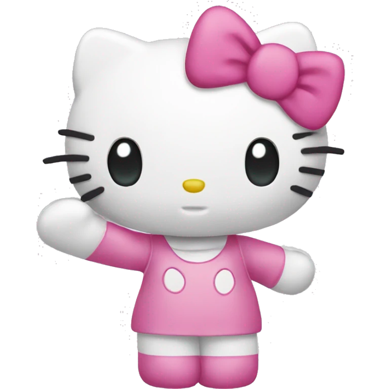 Hello kitty waving emoji | AI Emoji Generator