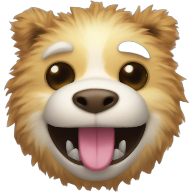 furry toy lots of teeth, no arms or legs emoji | AI Emoji Generator