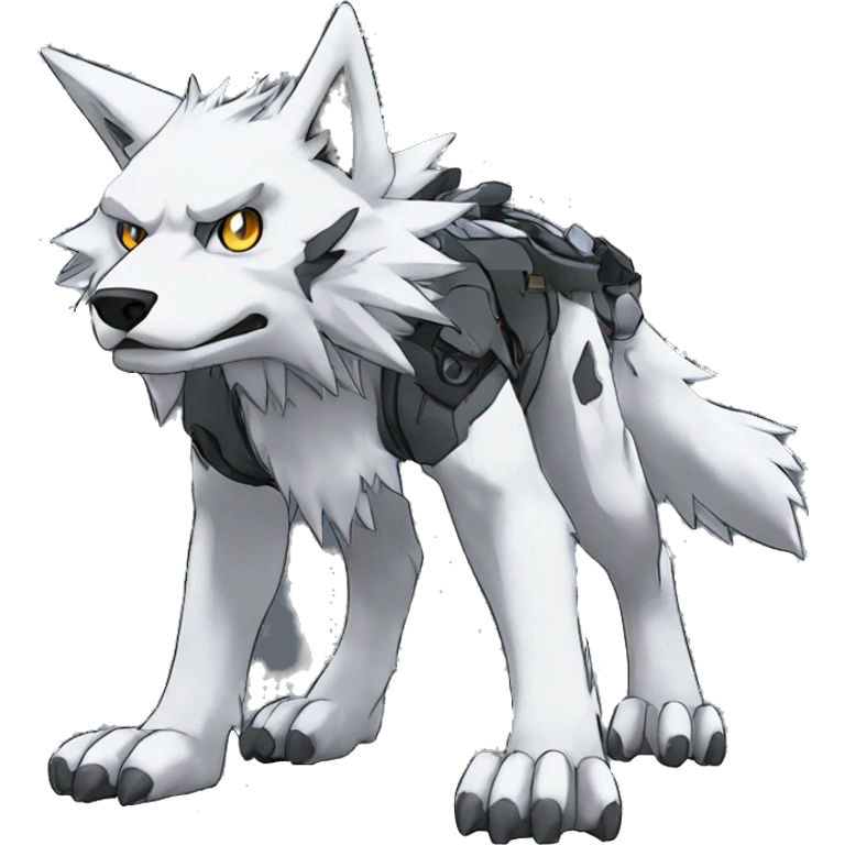 Cool Edgy Digimon-Fakemon-Wolf with edgy markings full body emoji | AI ...
