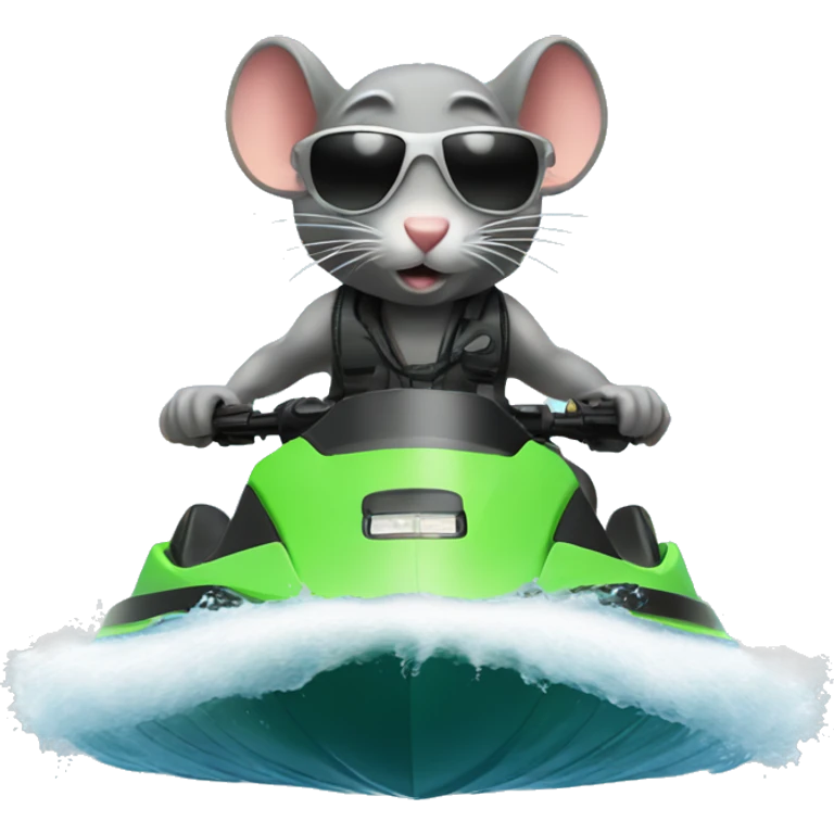 Rat on a jet ski emoji | AI Emoji Generator