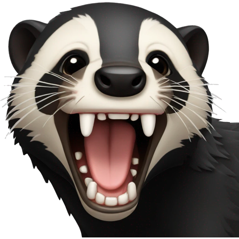 Honey Badger baring teeth emoji | AI Emoji Generator