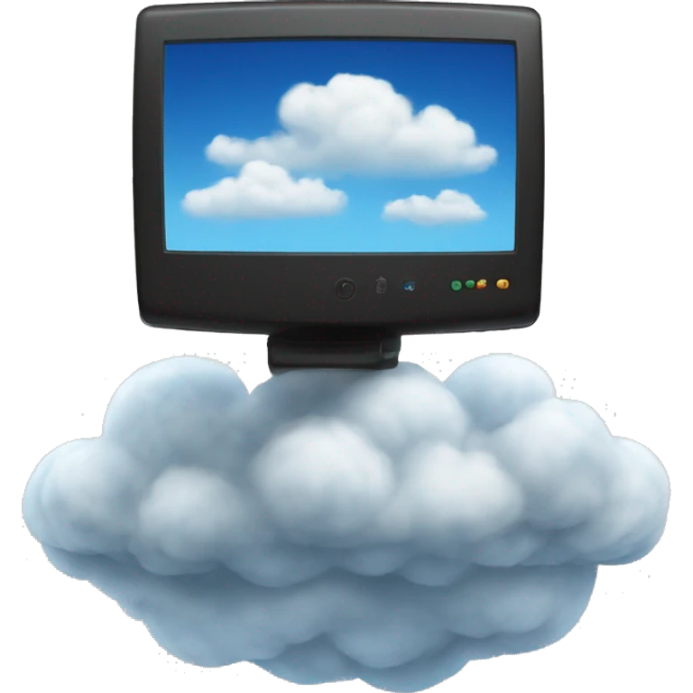 monitor on top of a cloud emoji | AI Emoji Generator