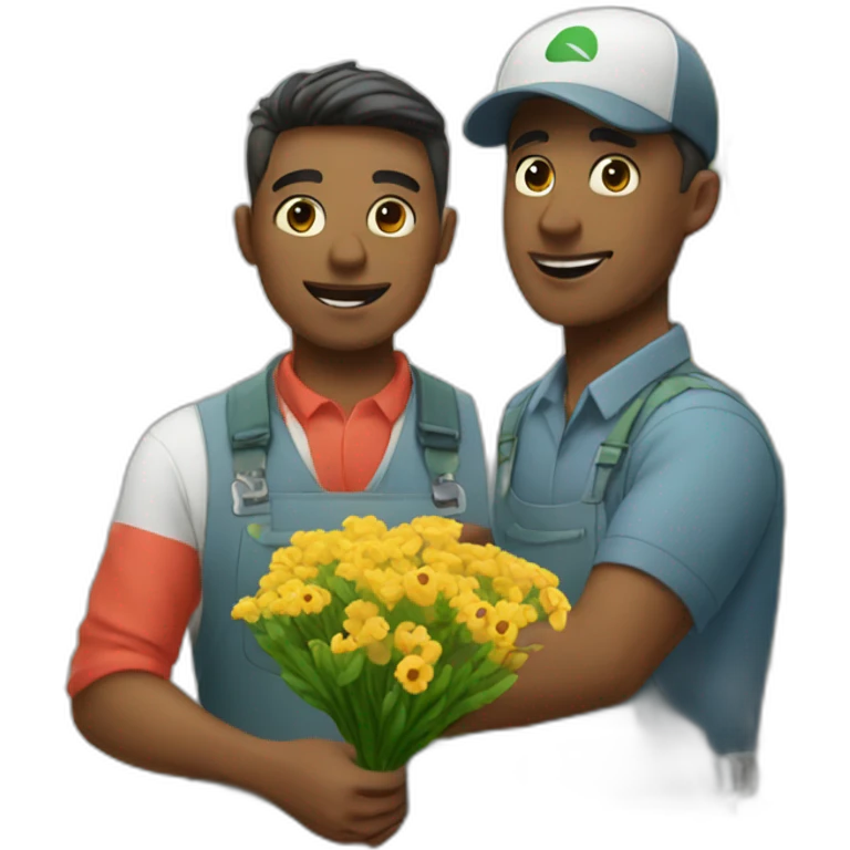 florist with delivery man emoji | AI Emoji Generator