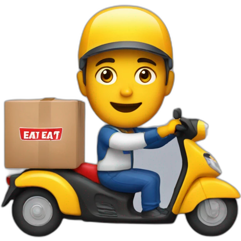 just eat food delivery driver emoji | AI Emoji Generator