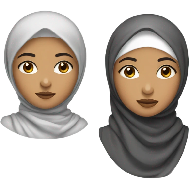 hijabi brown asian girl narow eyebrows small puff lips and round face ...