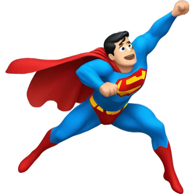 superman flying sideways wth hands forward emoji | AI Emoji Generator