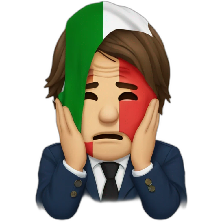 Antonio conte crying Italian flag emoji | AI Emoji Generator