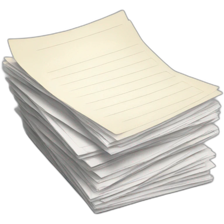 stack of student papers emoji | AI Emoji Generator