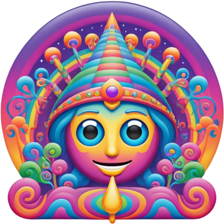 psychedelic concert poster emoji | AI Emoji Generator
