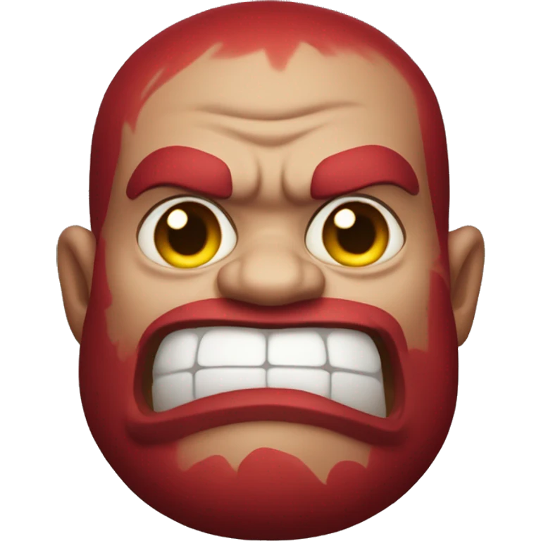 Red whatsapp IOS Oni Ogre emoji | AI Emoji Generator