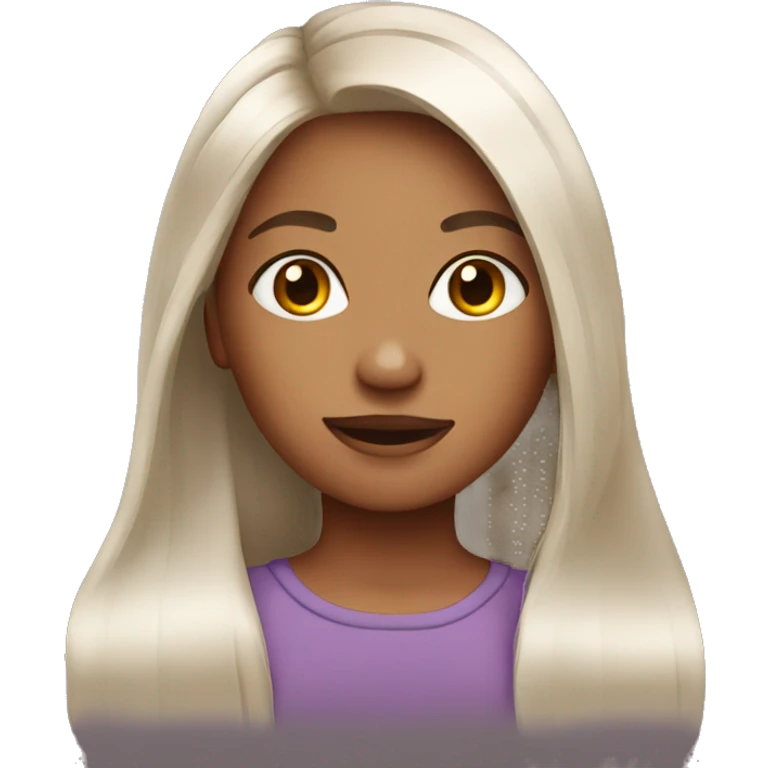Straight hair girl emoji | AI Emoji Generator