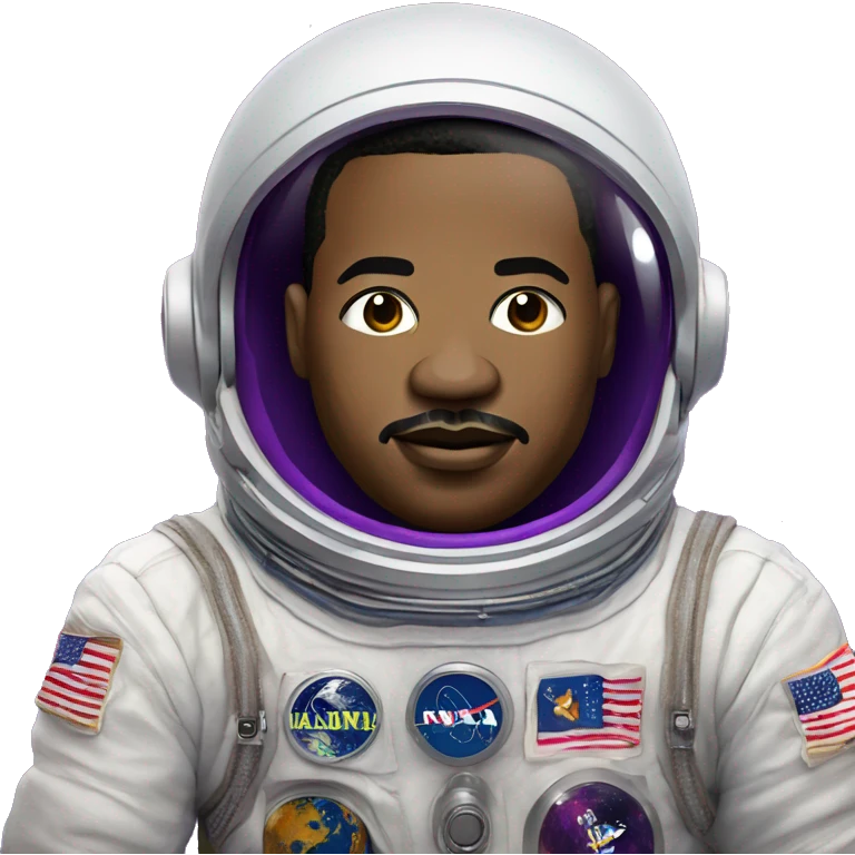 MLK jr. As an astronaut on a purple planet emoji | AI Emoji Generator