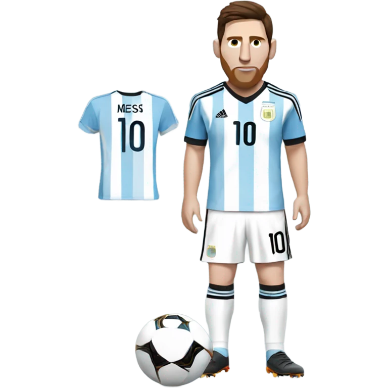 Lionel Messi full body wearing Argentina kit emoji | AI Emoji Generator