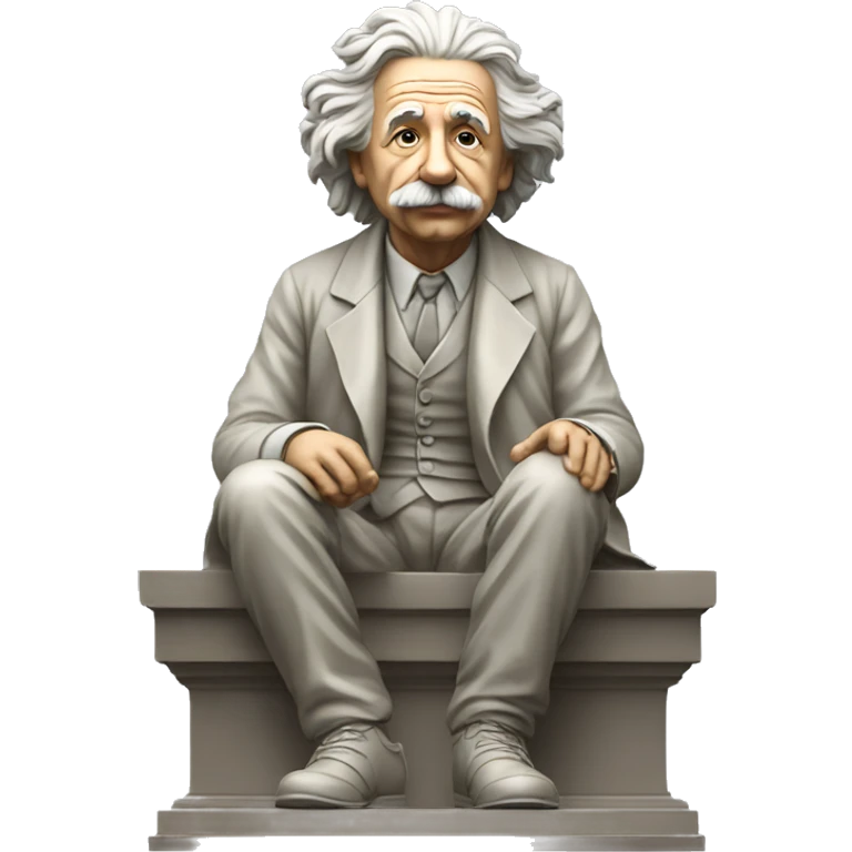sitting philosopher-statue as albert einstein emoji | AI Emoji Generator