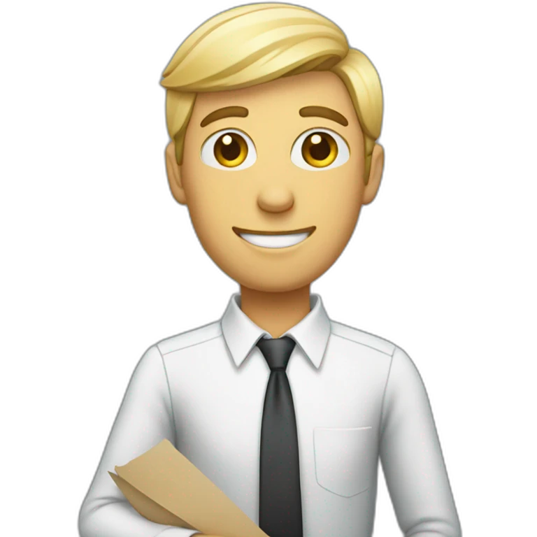 secretary with sheets in his hand emoji | AI Emoji Generator