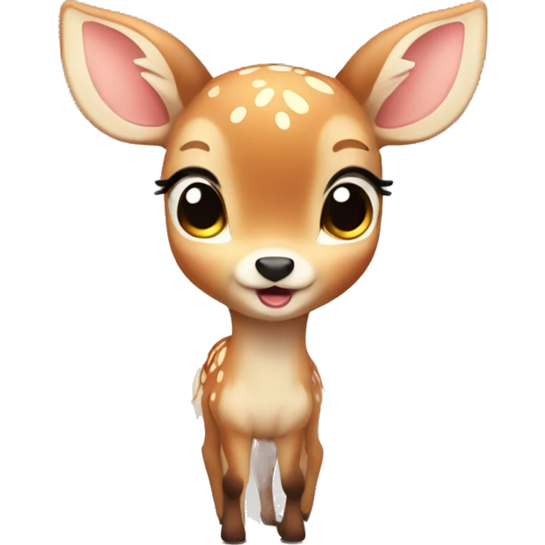 CUTE KAWAII FAWN BLINKING emoji | AI Emoji Generator