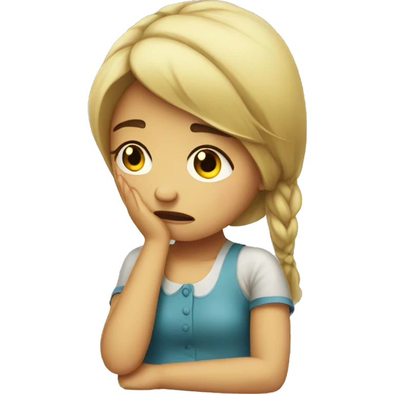 sad crying girl emoji | AI Emoji Generator
