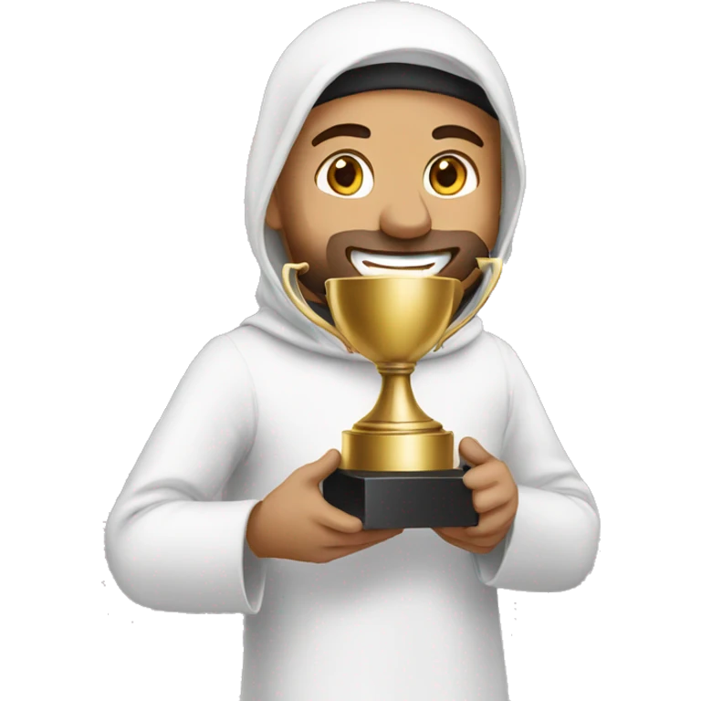 Muslim winning trophy emoji | AI Emoji Generator