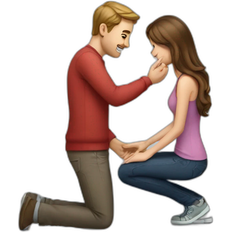 A guy is on his knee and proposing his girlfriend emoji | AI Emoji ...