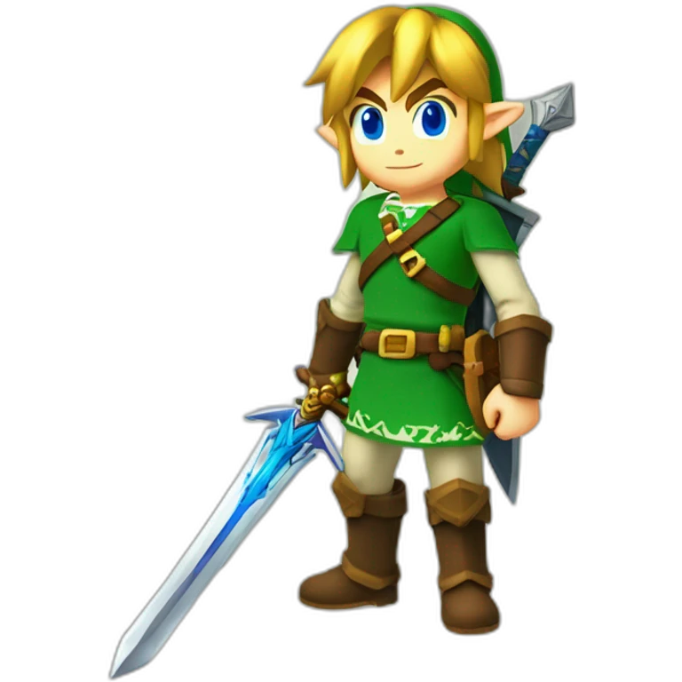 All body of Link of Zelda Totk with master sword in hand emoji | AI ...