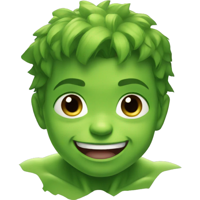 Smiling baby hulk emoji | AI Emoji Generator