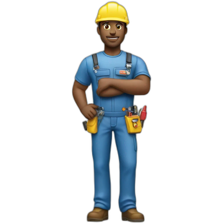 hvac technician as an action figure logo hd emoji | AI Emoji Generator