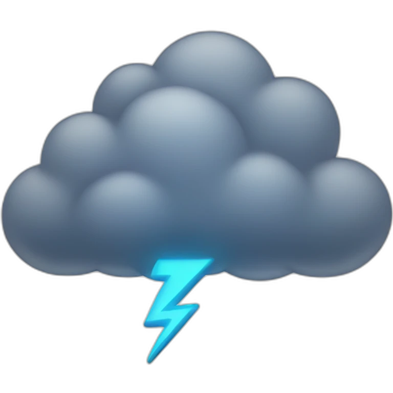 rain cloud lightning emoji | AI Emoji Generator