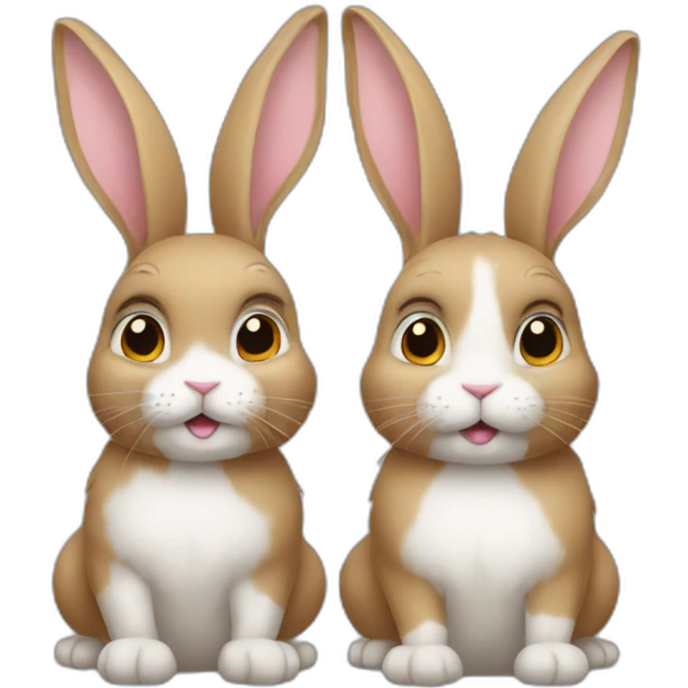 two rabbits emoji | AI Emoji Generator