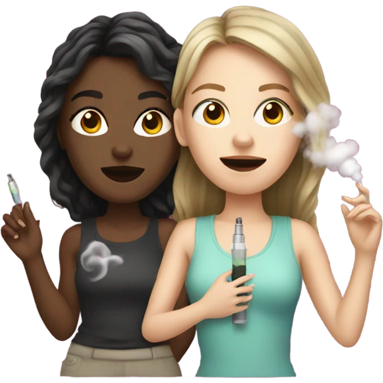 two white girls with a vape emoji | AI Emoji Generator